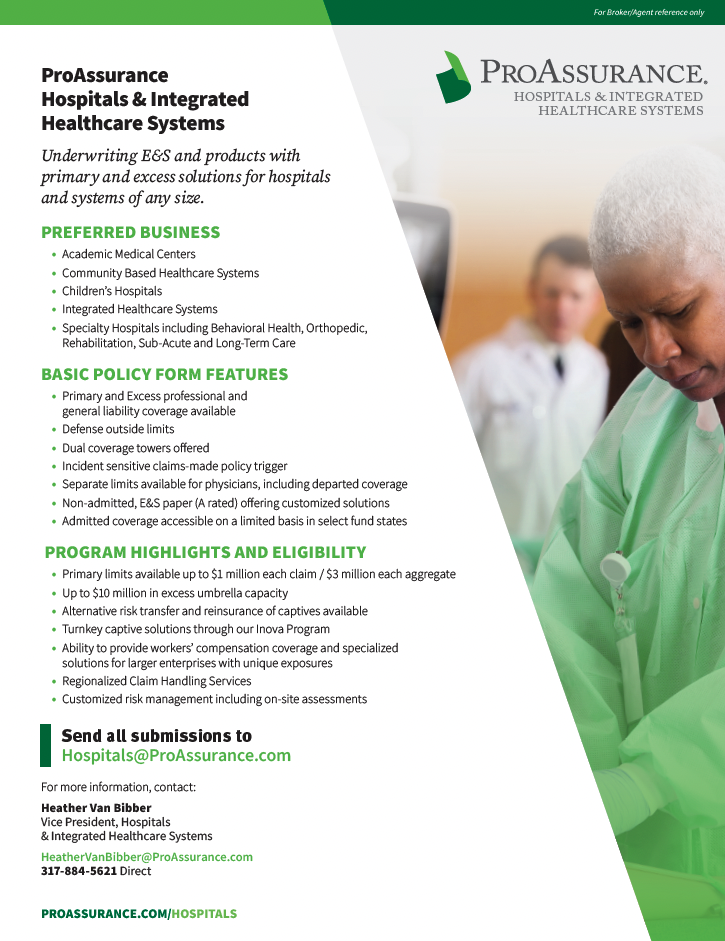 Hospitals and Healthcare Systems | ProAssurance